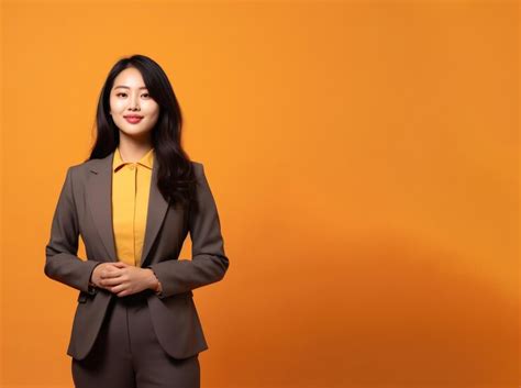 Premium Photo Young Asian Businesswoman Wearing A Business Suit And