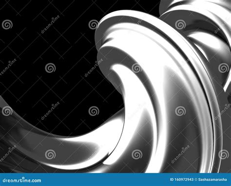 Silver Liquid Abstract Shiny Splash Stock Illustration Illustration