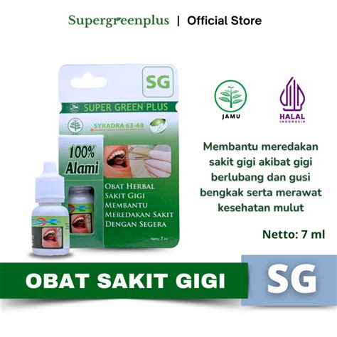Jual Super Green Plus SG Sakit Gigi Berlubang Dan Gusi Bengkak Shopee