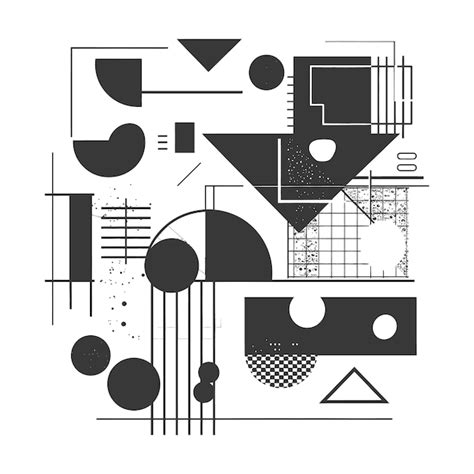 Premium Vector Abstract Geometric Shapes Using Bauhaus Memphis Design