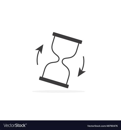 Hourglass With Arrows Time Icon Royalty Free Vector Image