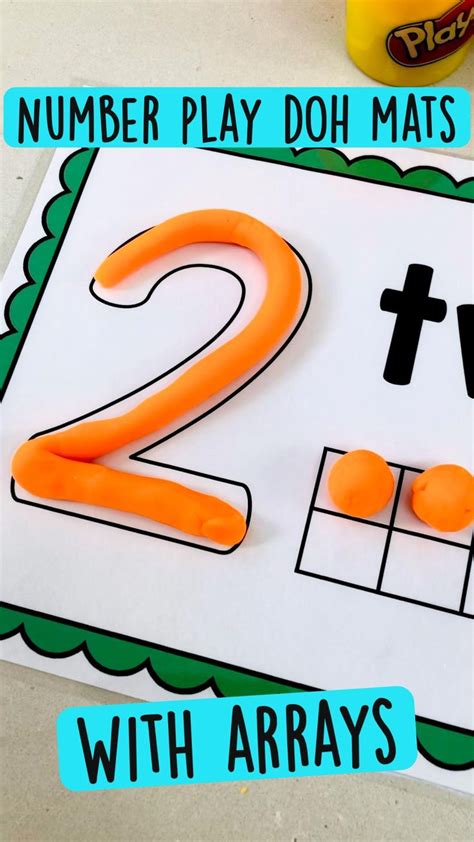 Number Play Doh Mats With Arrays Play Dough Or Number Tracing Cards