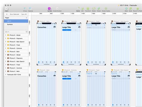 Ios 11 Grid Template For Iphone X And Iphone 8 Sketch Freebie