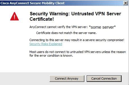 Cisco Anyconnect CLI Ignore Server Certificate Cisco Community