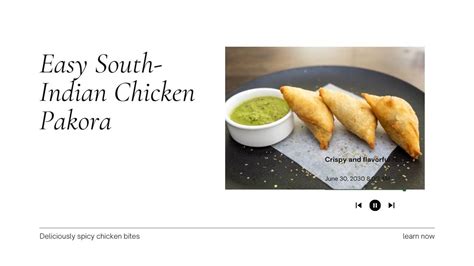 How To Make South Indian Style Chicken Pakora Food Mood