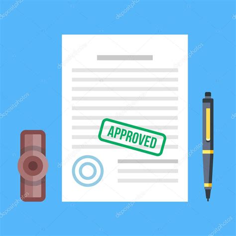 Documento Aprobado Con Sello Y Pluma Conceptos De Aplicación Aprobados
