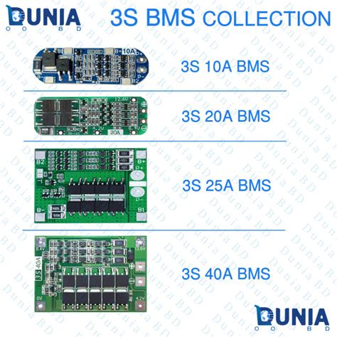 Bms 3s 10a 20a 25a 40a 11 1 12 6v 18650 Lithium Battery Charging Protection Board Module Daraz