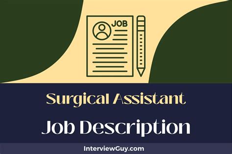 Surgical Assistant Job Description Updated For 2025