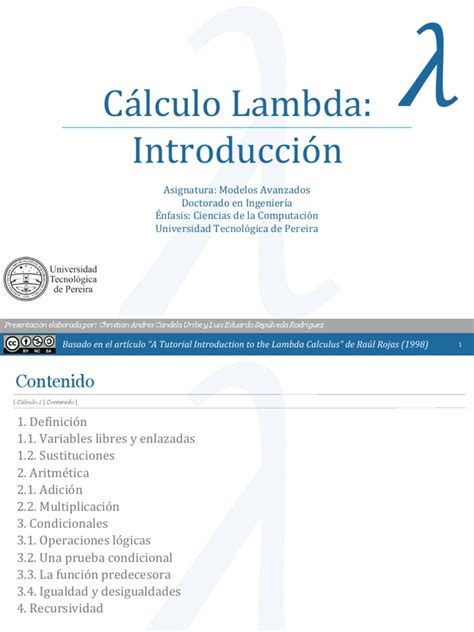 Presentación Cálculo Lambda V4 Pdf Pdf Función Matemáticas