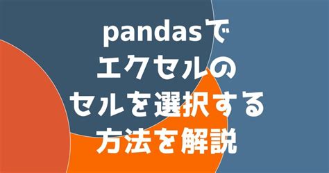 【python】pandasでexcelのセルを指定し入力する方法 Tech Life