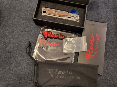 Nib Reate Exo M Gravity Otf Knife Wburlap Micarta Titanium Handle