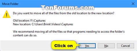 Restore Default Location Of Game DVR Captures Folder In Windows 10 Tutorials