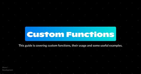 Custom Functions Aoijs — Documentation