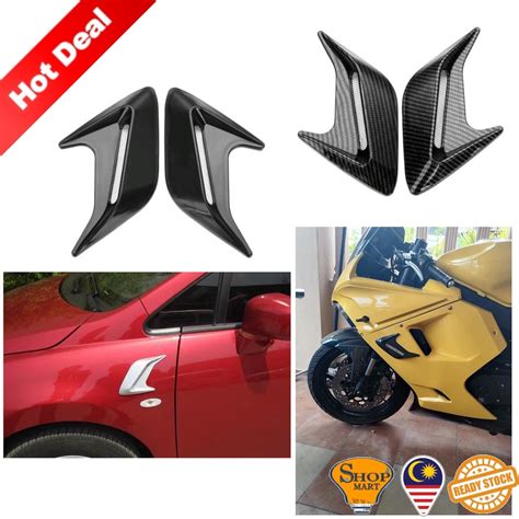 Car Side Fender Air Scoop Diffuser Decoration Accessories Carbon 6d