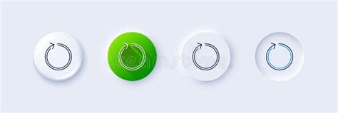 Loop Arrow Line Icon Refresh Arrowhead Line Icons Vector Stock Illustration Illustration Of