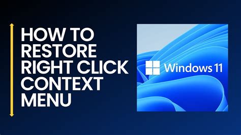 How To Restore The Full Right Click Context Menu In Windows 11