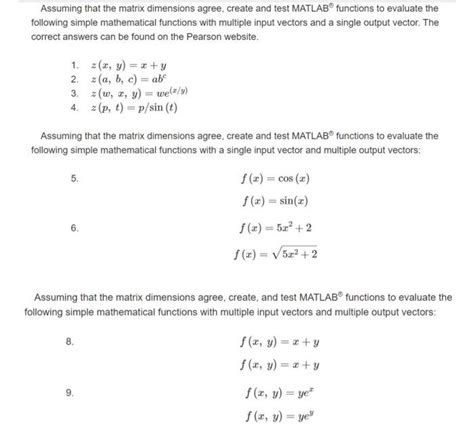 solved assuming that the matrix dimensions agree create and