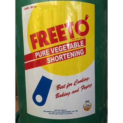 Freeto Vegetable Shortening Lard 1kg Or 700g Tub Shopee Philippines