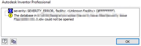 Severityerror Facility Ffffffff Message After Saving And Updating Inventor Files