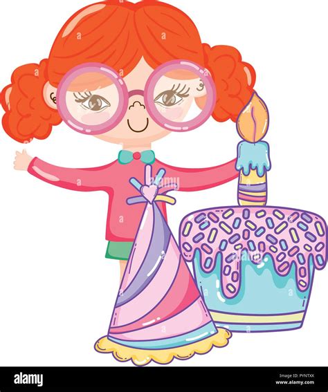 Happy Birthday Girl Cartoons Stock Vector Image And Art Alamy