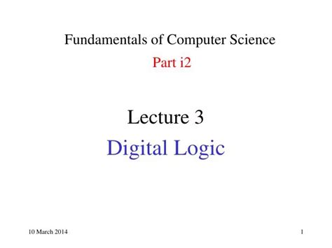 PPT Fundamentals Of Computer Science Part I PowerPoint Presentation ID