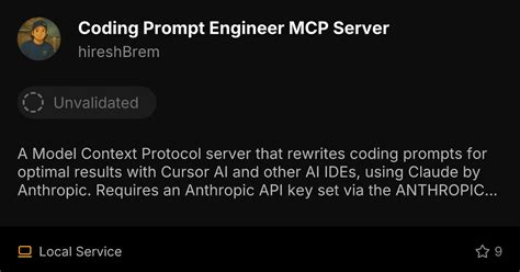 coding prompt engineer mcp server · lobehub