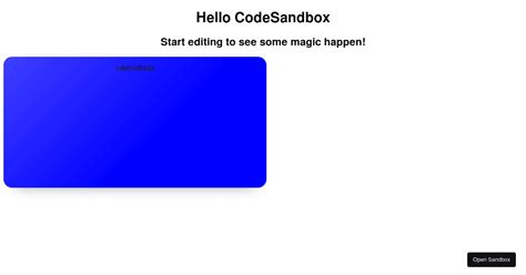 React Animated 3d Card Examples Codesandbox