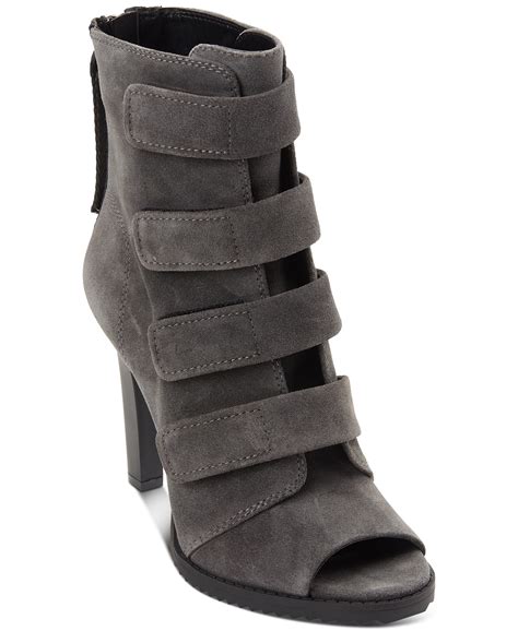 Dkny Blake Lug Sole Peep Toe Booties Complete Shoe Styles