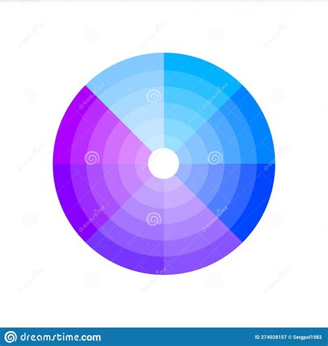 Round Color Palette Gradient Color Vector Illustration Stock