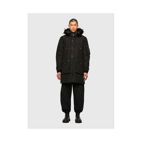 Diesel W Colby Parka Fur Black Jacket Clothing From N22 Menswear Uk