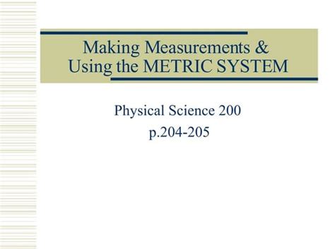 Metric System 8th