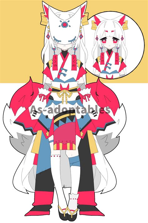 Kitsune Adoptable Closed By As Adoptables On Deviantart
