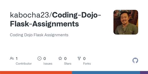 Github Kabocha23coding Dojo Flask Assignments Coding Dojo Flask Assignments