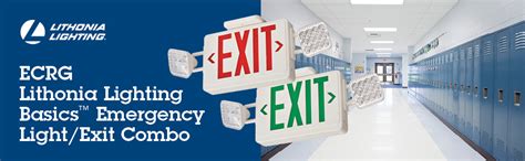 Ecrg Lithonia Lighting Basics Emergency Light Exit Combo With Remote