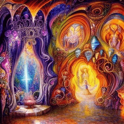 Magic Crystal Cave By Josephine Wall · Creative Fabrica