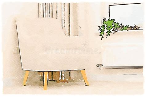 Neutral Colour Home Interior Showing Beige Colour Scheme A Digital