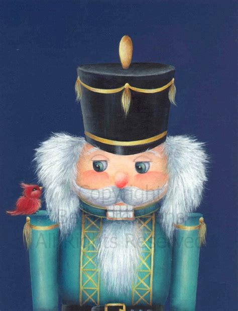 Nutcracker With Bird Nutcracker Painting Nutcracker Art Red Bird