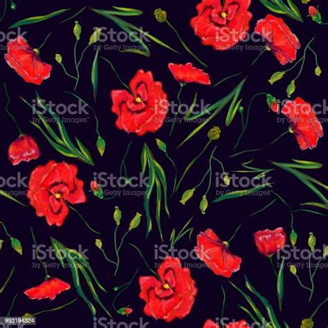 아름 다운 손으로 그린 수채화 야생 꽃 완벽 한 패턴 디자인 0명에 대한 스톡 벡터 아트 및 기타 이미지 0명 귀여운 꽃 식물 Istock