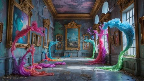 A Fantasy Inspired Gallery Bursts With Colorful Flowing Fabric