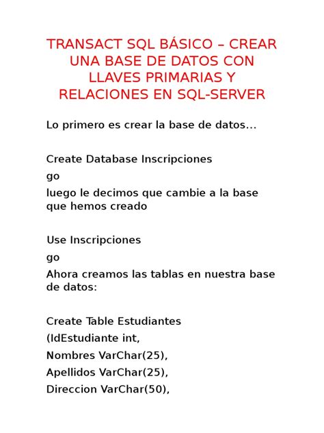 Transact Sql Básico Descargar Gratis Pdf Sql Ciencias De La