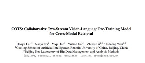 【cvpr2022】跨模态检索的协同双流视觉语言预训练模型 知乎