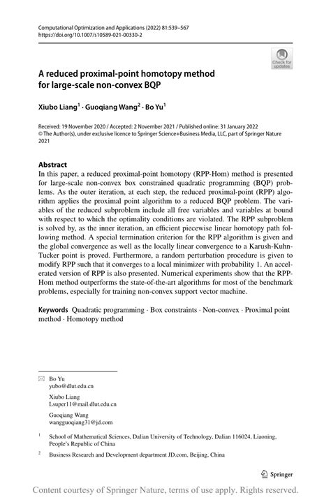 A Reduced Proximal Point Homotopy Method For Large Scale Non Convex Bqp
