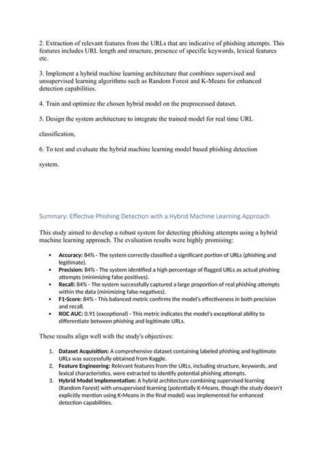 High Level Model For Phishing Detection System Docx