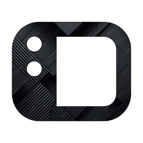 Premium Photo Sidebar Icon Dark Black Square Tech Texture