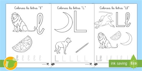 Hoja De Colorear La Letra L Teacher Made
