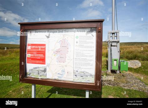 A Warning Sign About The Danger Of The Firing Range On Dartmoor Devon UK Stock Photo Alamy