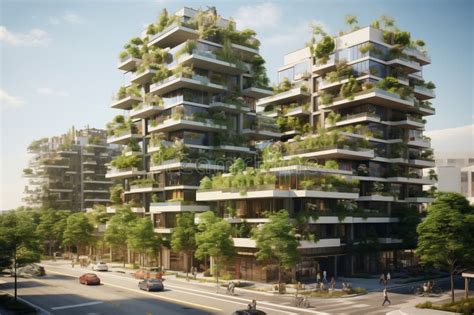 Eco Friendly Blocks Of Flats Stock Image Image Of Sustainableliving