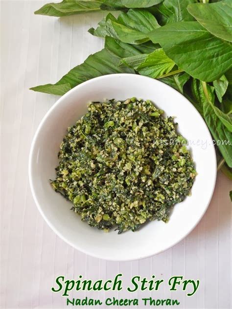 Nadan Cheera Thoran Spinach Stir Fry