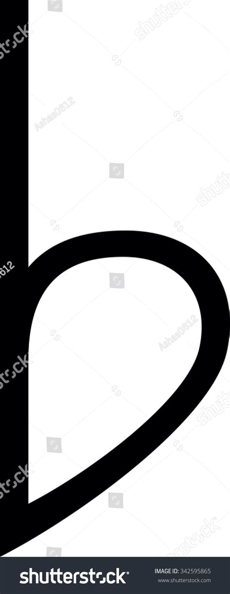 Musical Symbols Bemol Vector 342595865 Shutterstock