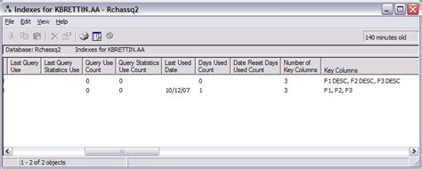 using iseries navigator fields to determine if index are not used